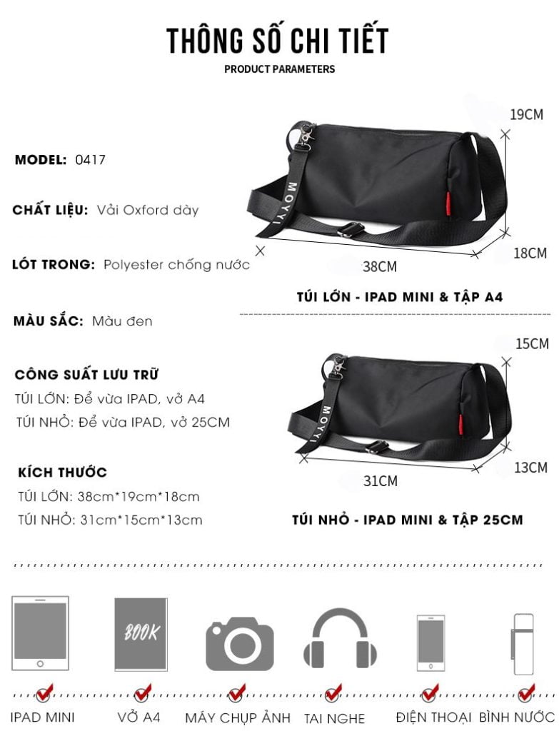 Túi Trống Thể Thao Mini Chống Thấm Nước - MOYYI T3 - 0417