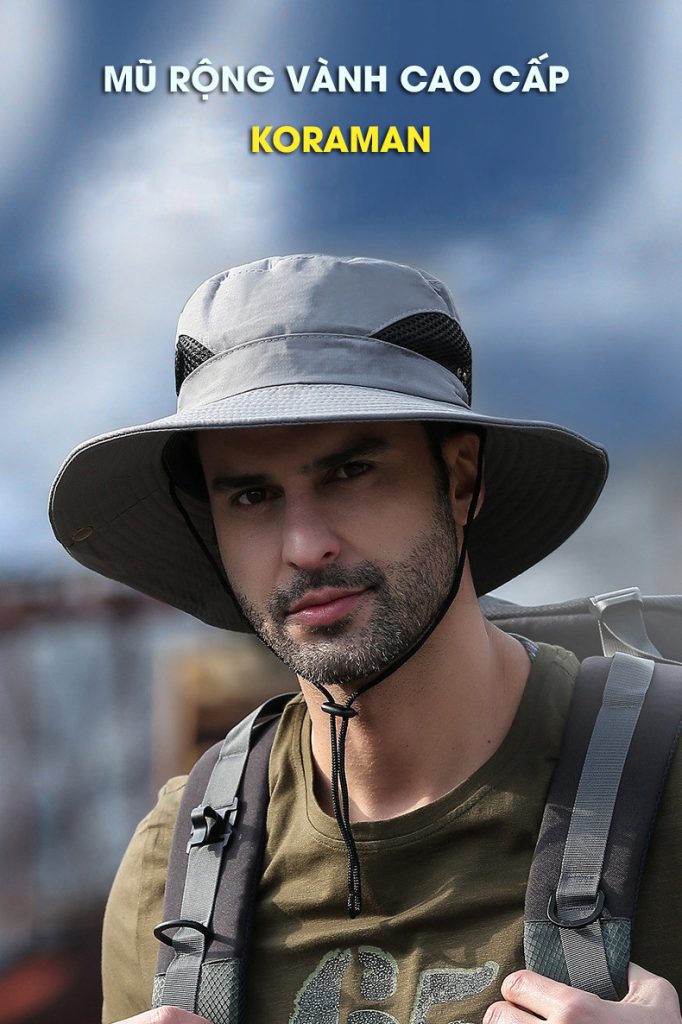 Mũ Vành Rộng đi Phượt Chống Tia UV - KORAMAN H01