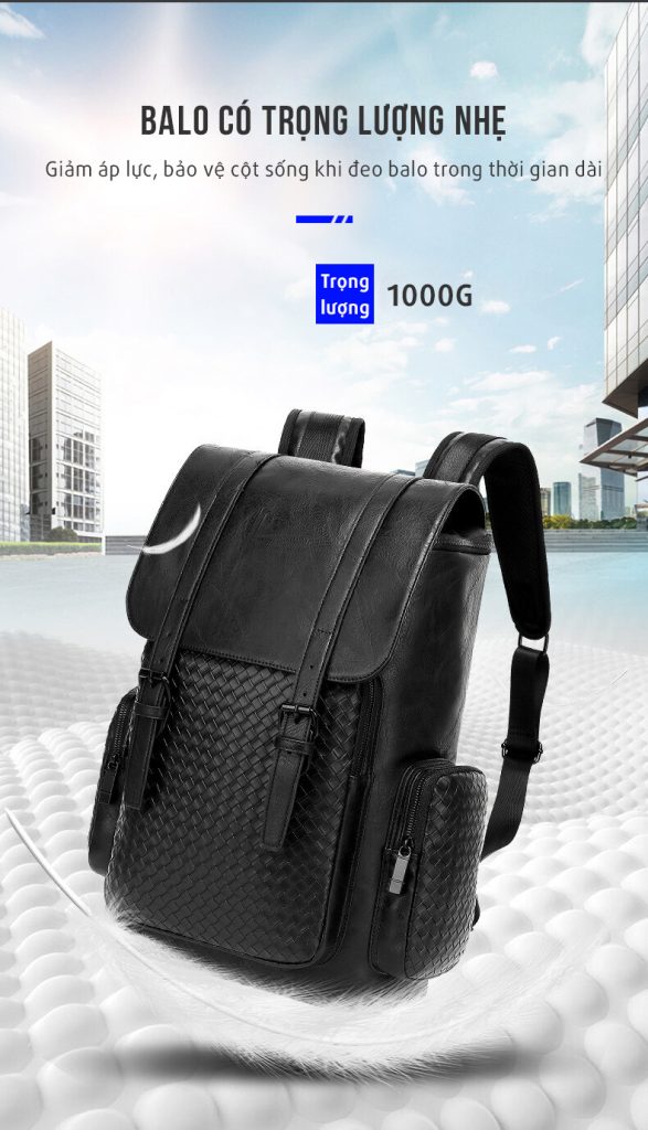 Balo Da Nam Cao Cấp, Thể Tích Lớn, đựng Laptop 15.6 Inch - MANKOO M1