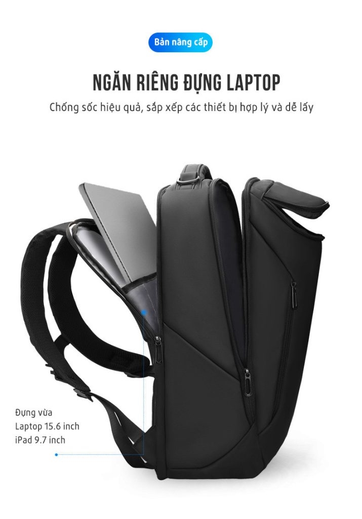 Balo Laptop Du Lịch Công Suất Lớn Cao Cấp 15.6 Inch - Mark Ryden 9031