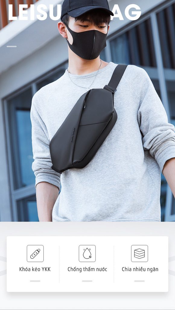 Túi Bao Tử Nam đeo Chéo Cao Cấp - Mark Ryden 7786