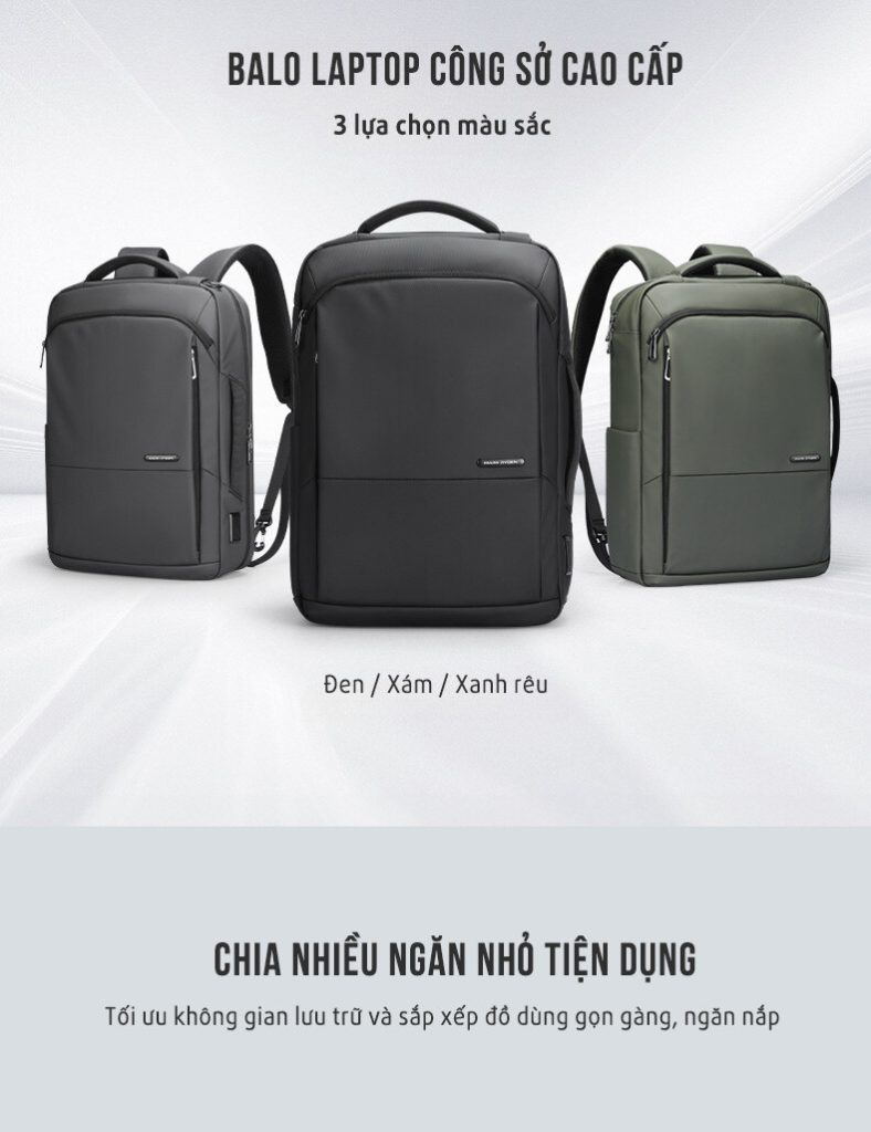 Balo Laptop Công Sở Cao Cấp 15.6 Inch - Mark Ryden 9533