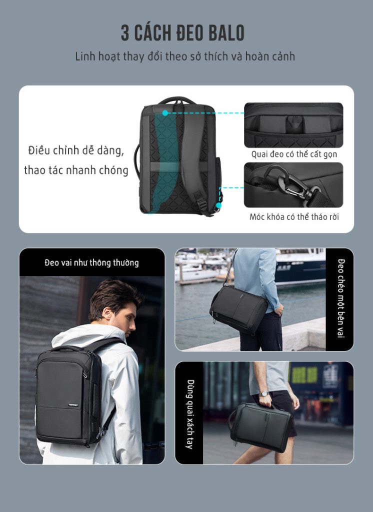 Balo Laptop Công Sở Cao Cấp 15.6 Inch - Mark Ryden 9533